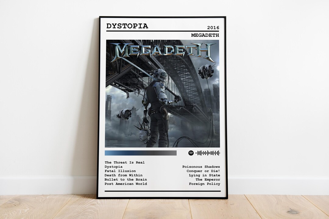 Megadeth Poster Print | Dystopia Album Poster | Music Poster | Album ...