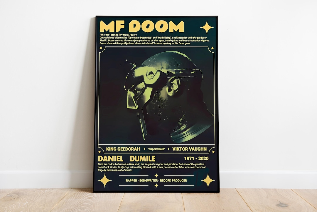 MF DOOM Poster Print | Artist Poster | MF Doom Comic Poster | Poster ...