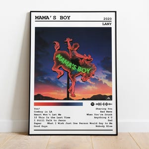 Lany Poster Print | Mama's Boy Album Poster | Music Poster | Album ...
