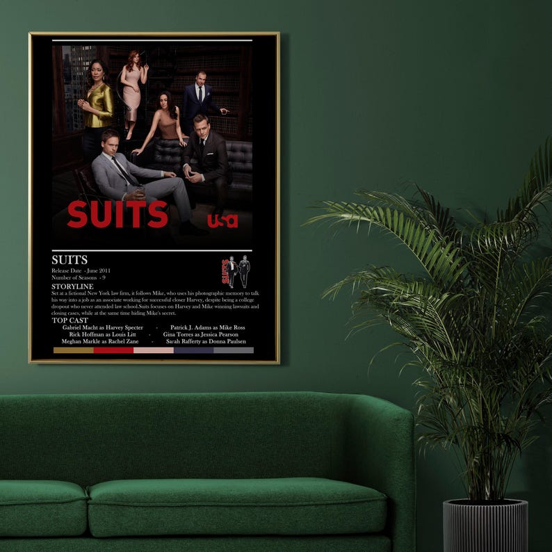 Suits TV Show Poster | Suits TV Serie Poster Print | Suits Gift | Room ...