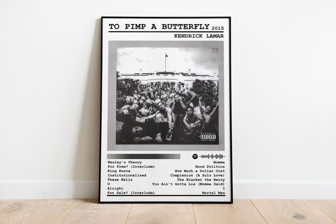 Kendrick Lamar Poster Print | to Pimp A Butterfly Album Poster | Music ...