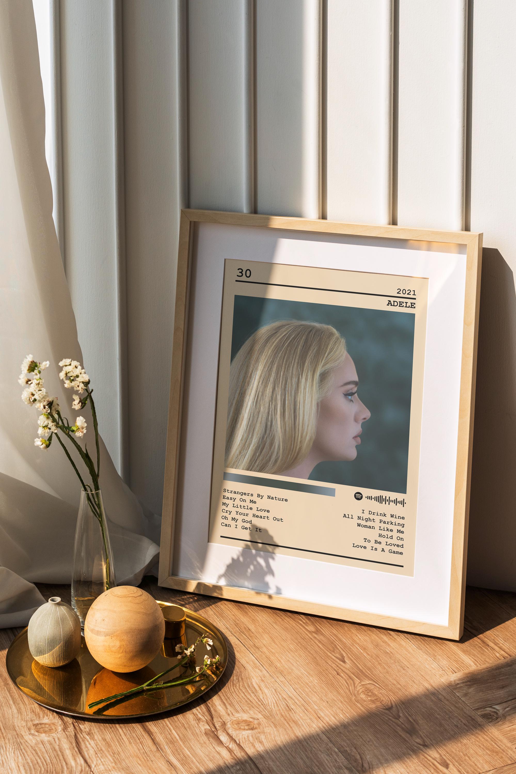 Adele Poster Print | 30 Album Poster | Music Poster | Album Cover ...