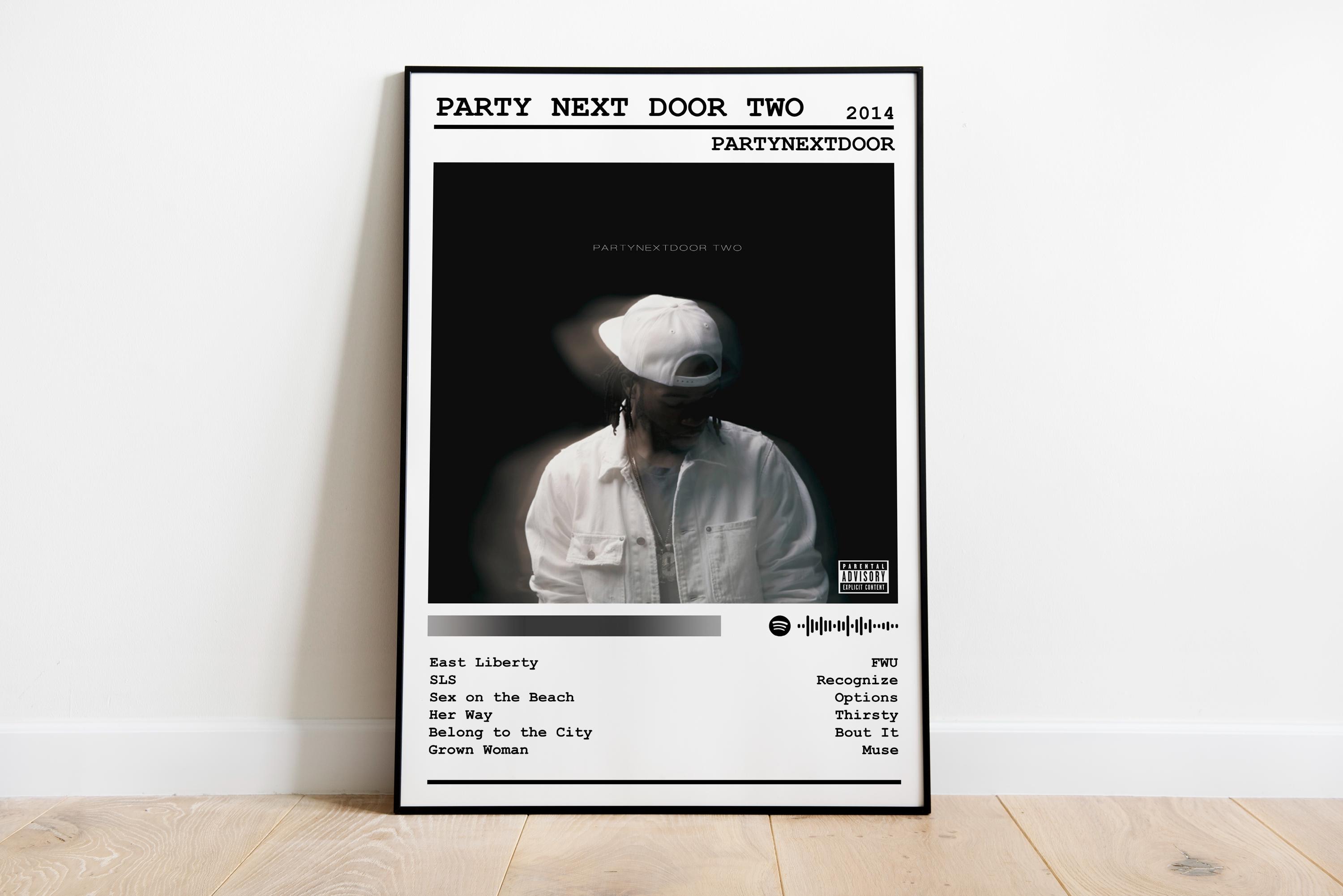 Party Next Door Print | Party Next Door Two Album Poster | Music Poster ...