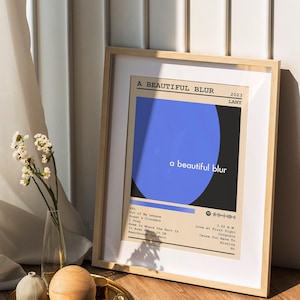 Lany Poster Print | A Beautiful Blur Album Poster | Music Poster ...