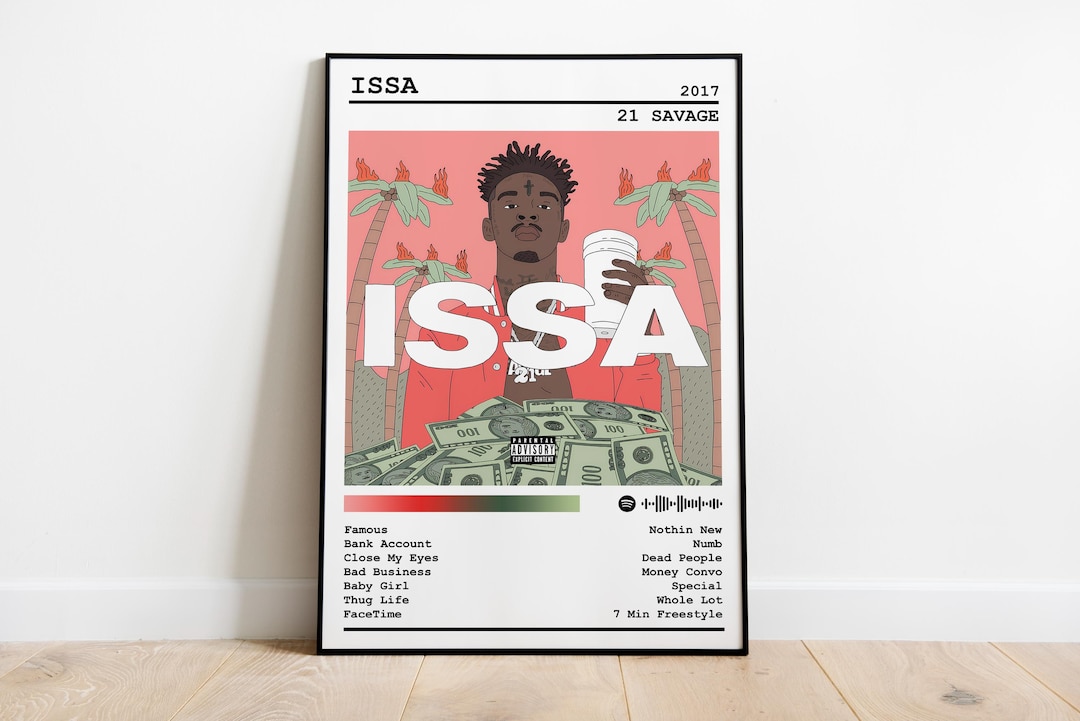 21 Savage Poster Print | Issa Album Poster | Music Poster | Album Cover ...