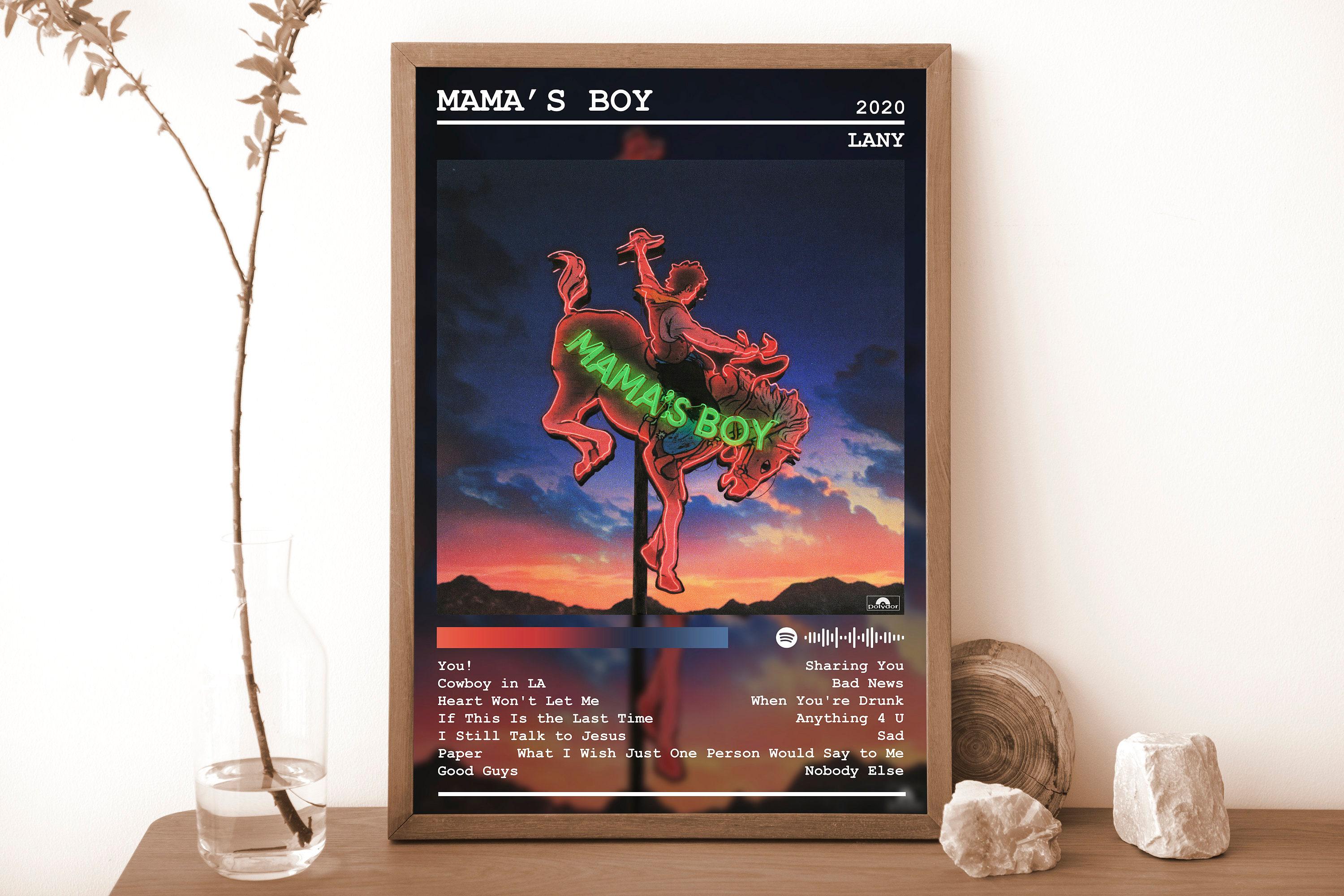 Lany Poster Print | Mama's Boy Album Poster | Music Poster | Album ...
