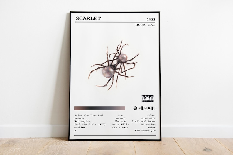 Doja Cat Poster Print | Scarlet Album Poster | Music Poster | Album ...