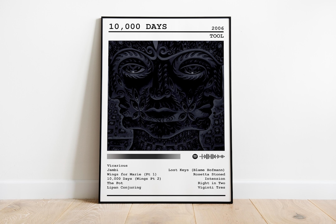 Tool Poster Print | 10,000 Days Album Poster | Music Poster | Album ...