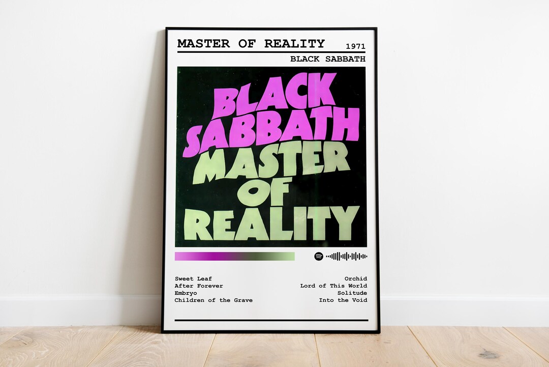 Black Sabbath Poster Print | Master of Reality Album Poster | Music ...