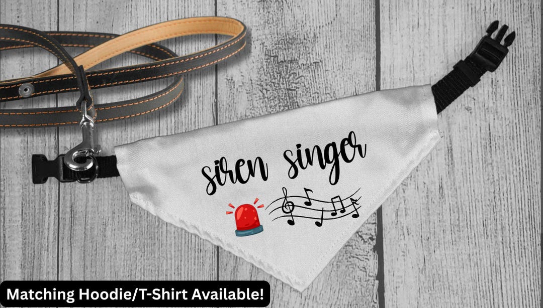 Siren Singer Bandana Funny Pet Bandana Gift for Pets Cute Bandana Scarf ...