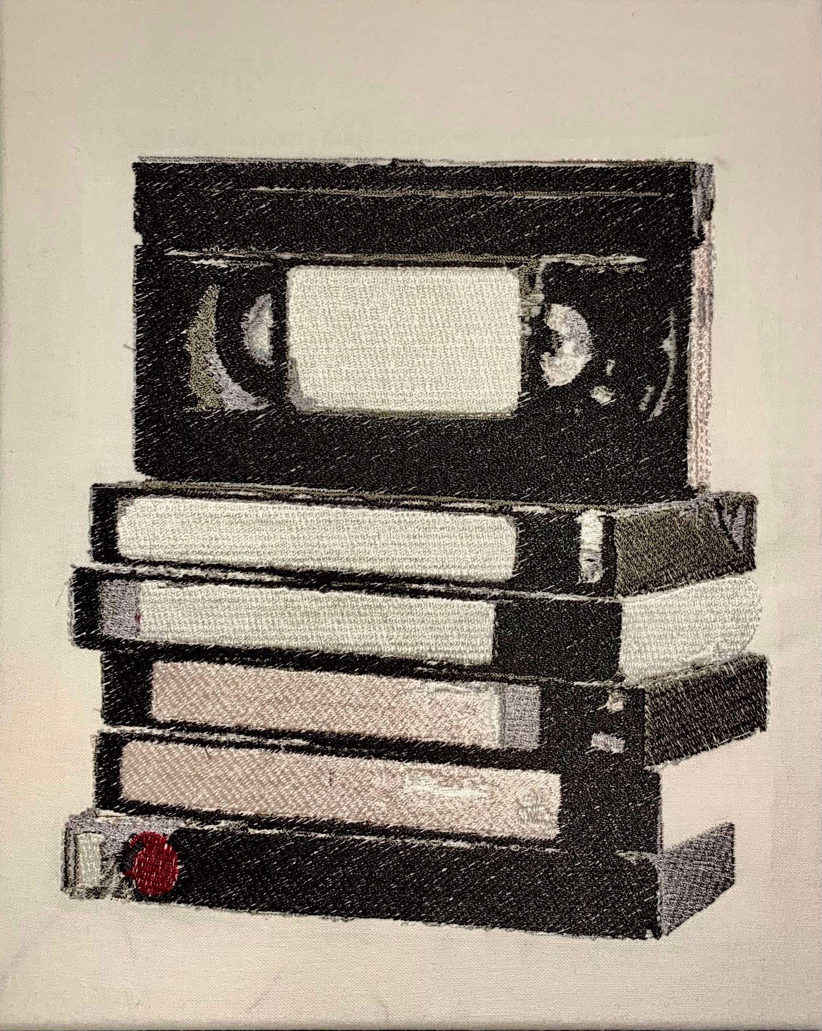 VHS Stack Nostalgic 90s Embroidery Customizable - Etsy