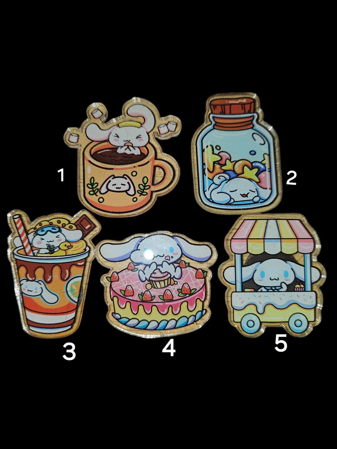 Handmade 4 Acrylic Character Magnet CINAMON AND PRINCESSES - Etsy