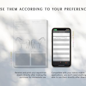 Classy Ride - Printable and Digital Equestrian Sheets, Digital Planner ...