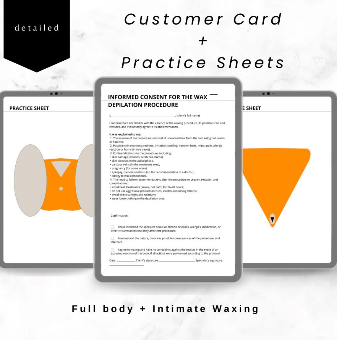 Waxing Manual | Body and Intimate Waxing Guidebook Esthetician Training ...