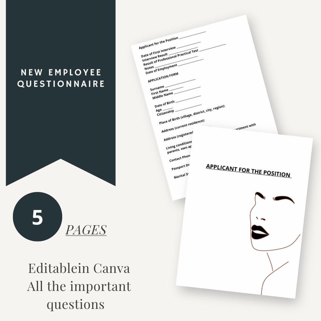 Editable Job Application Form Template for Beauty Salons | Beauty ...