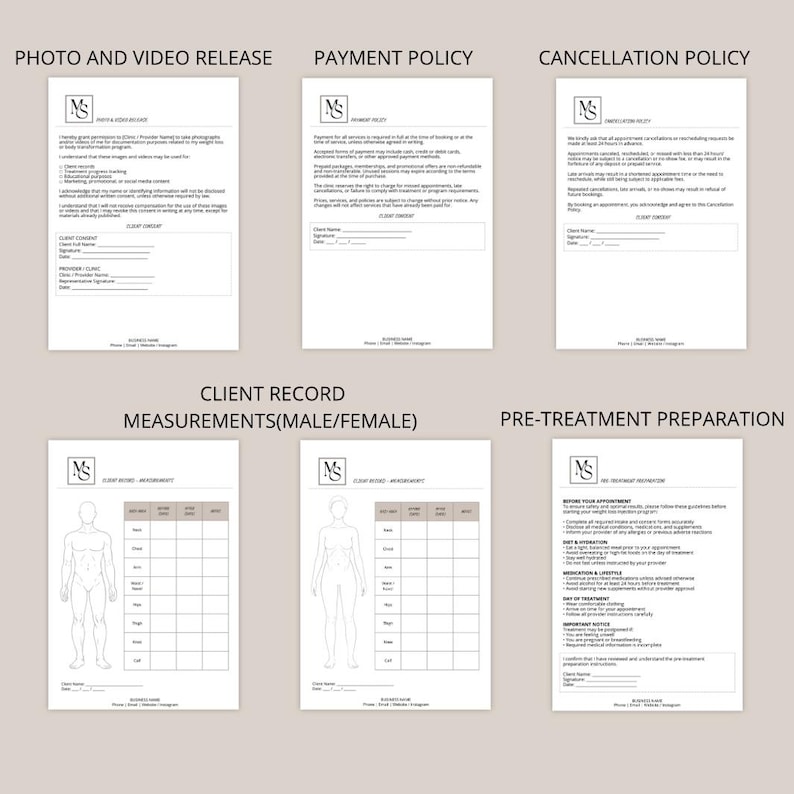 Tirzepatide Forms, Weight Loss, Client Intake Forms, Med Spa Forms, Fat ...
