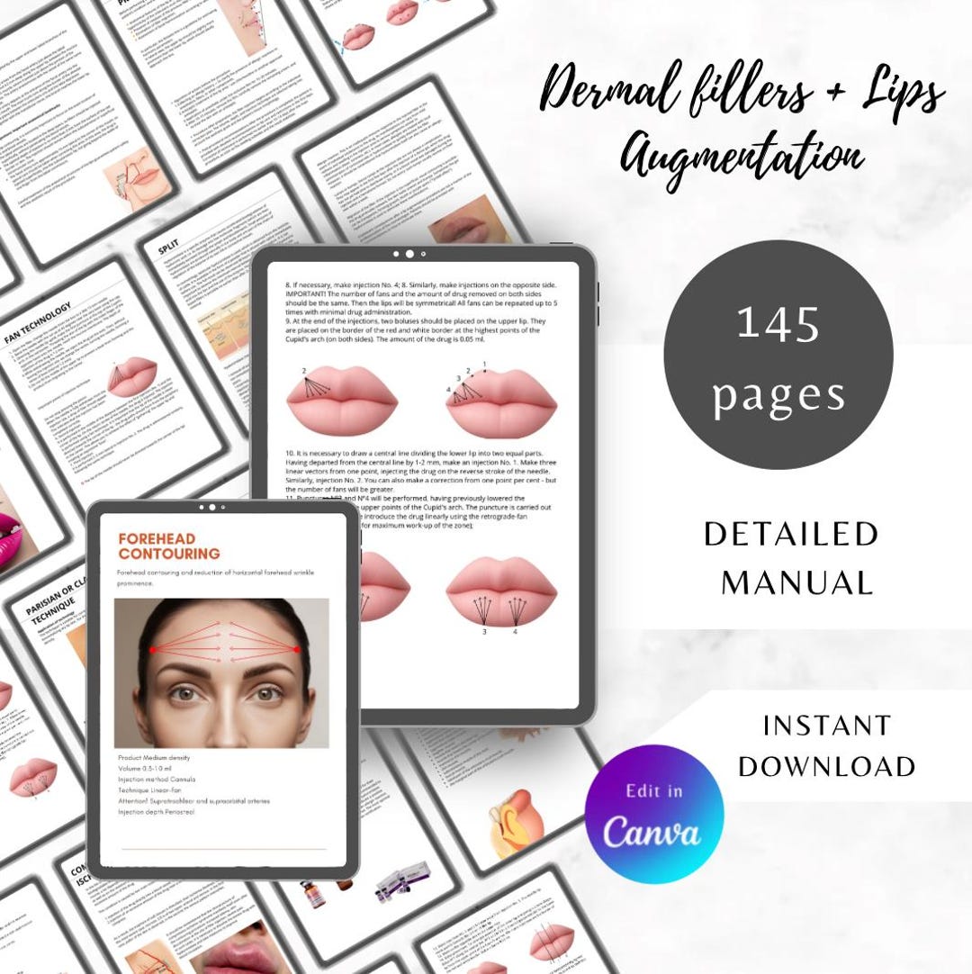Dermal Fillers 3 in 1 Manual , Lips Augmentation Training Course for ...