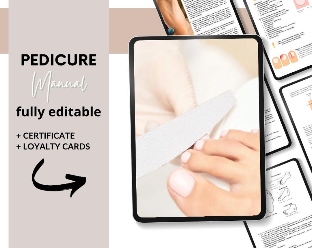 Editable Pedicure Training Manual, Pedicure Training Guide, Pedicure ...
