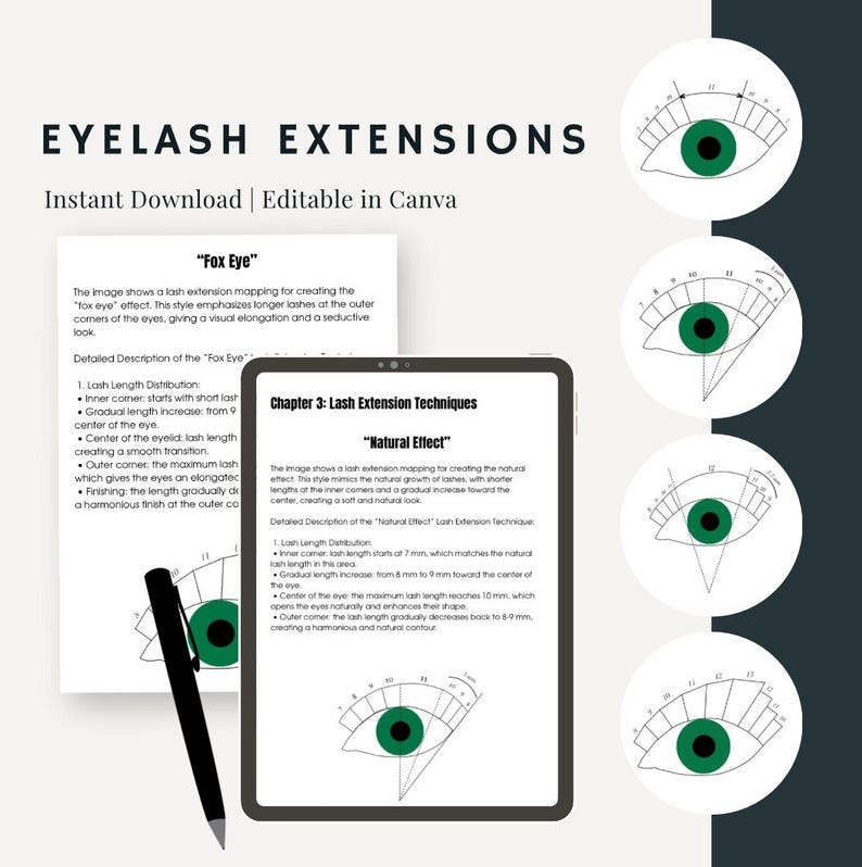 Eyelash Extensions Training Manual, Lash Ebook, Lash Course, Lash Manual, Canvas, Lash Education ...