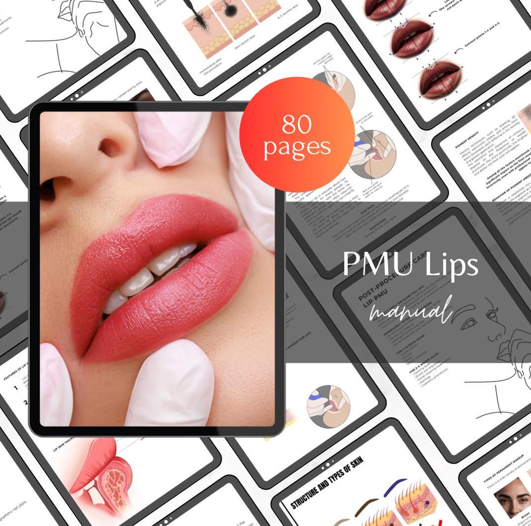 Lip PMU Training Guide | PMU Lip Tattoo Course | Lip Micropigmentation ...