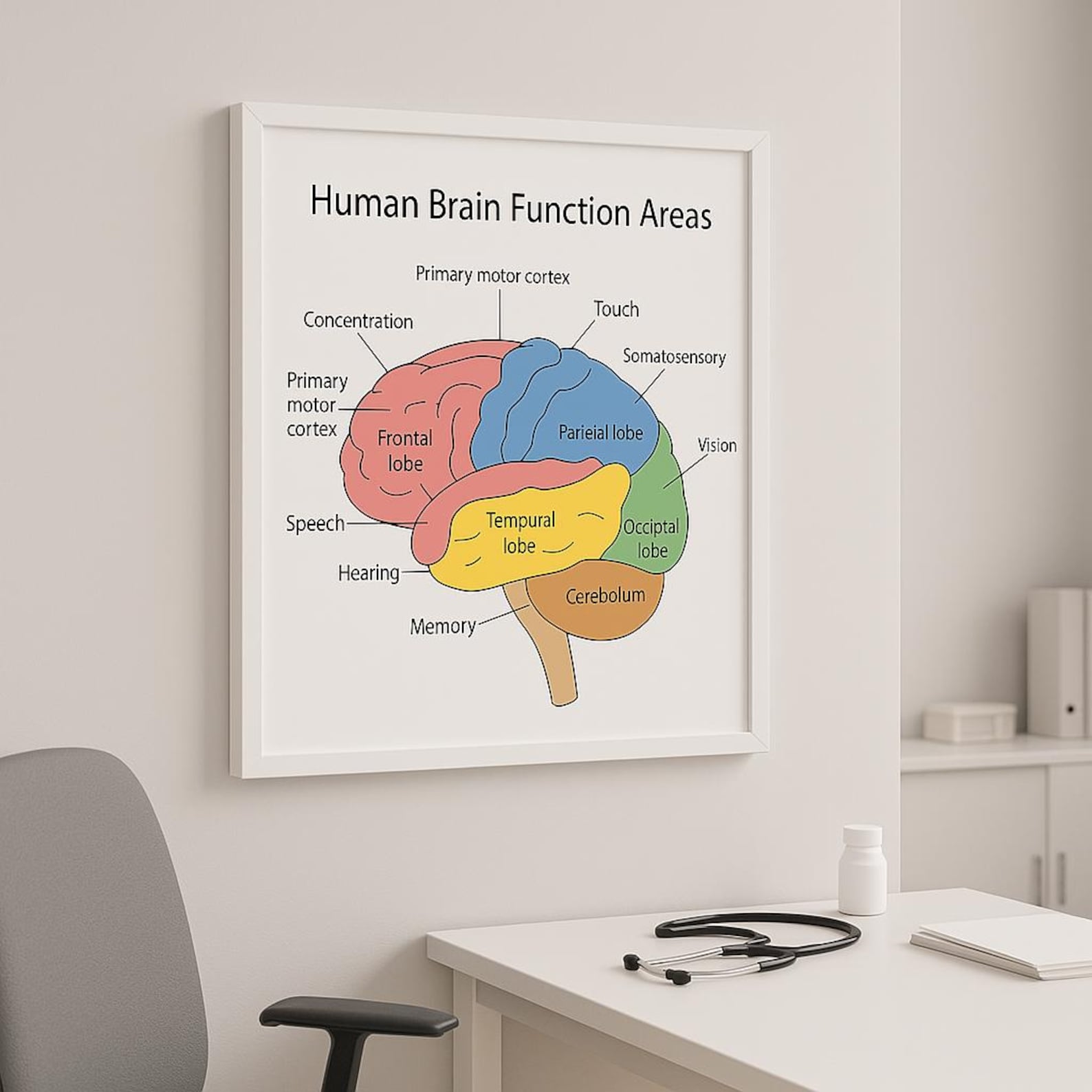 Brain Zones Wall Art | Mental Health | Trauma | Fight or Flight ...