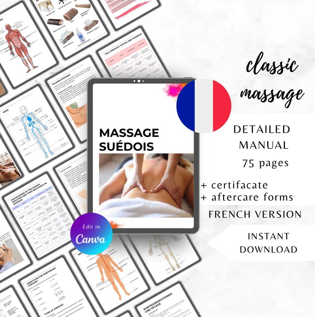 Manuel Massage Suédois Illustré – 75 Pages | Guide Complet Pour ...