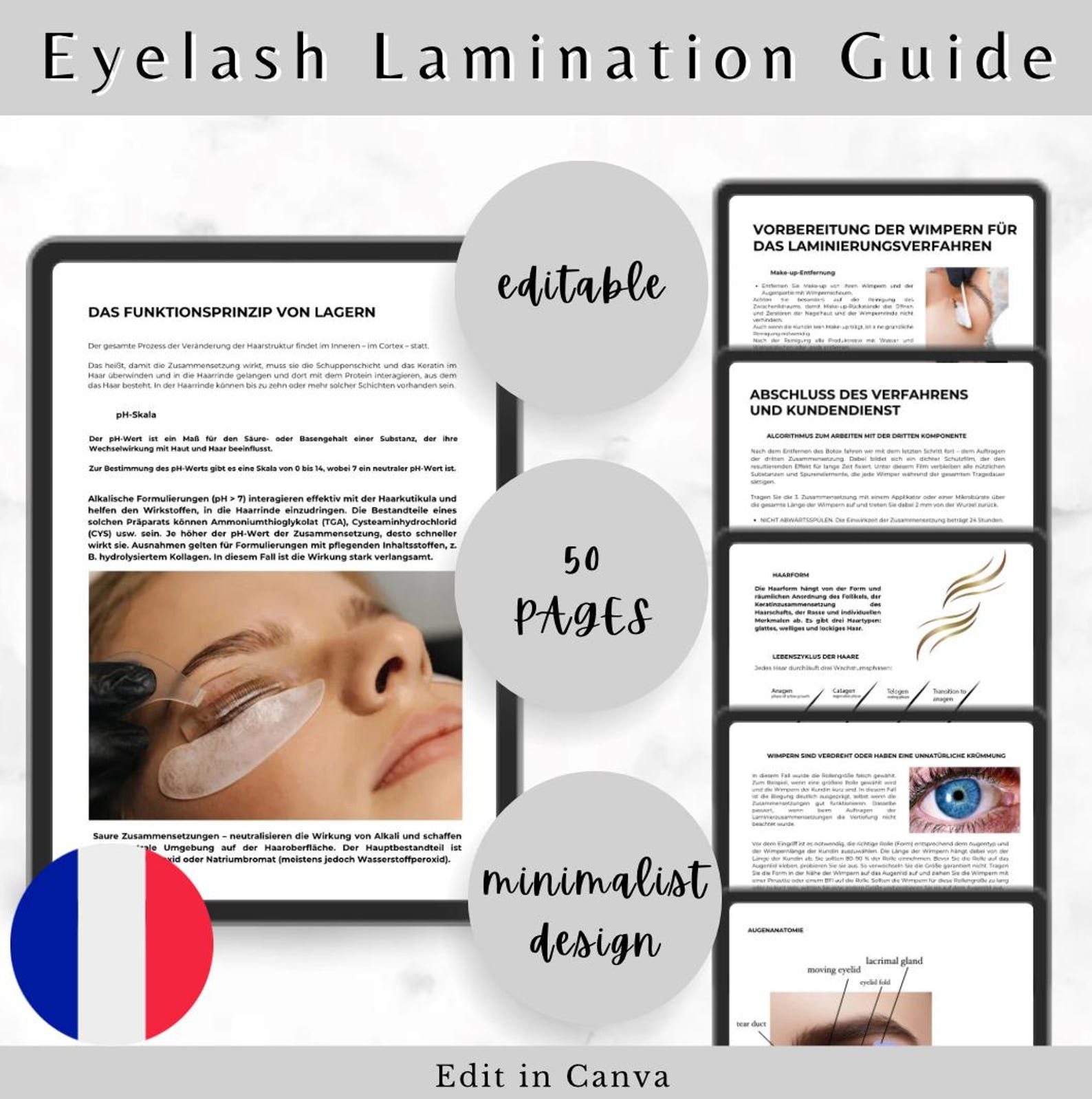 Eyelash Lamination French Version | Lash Lift | Training Manual ...
