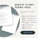 Beauty Client Forms Pack | Lash, Brow, PMU, Skin (canva Templates ...