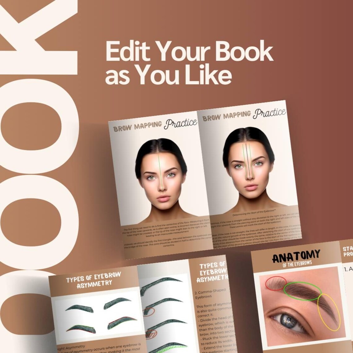 Eyebrow Mapping Course, Guide Printable Editable Training Canva Ebook ...