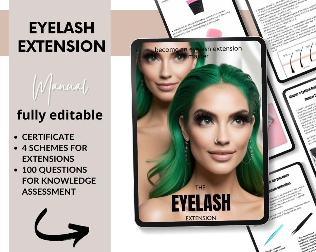 Eyelash Extensions Training Manual, Lash Ebook, Lash Course, Lash ...
