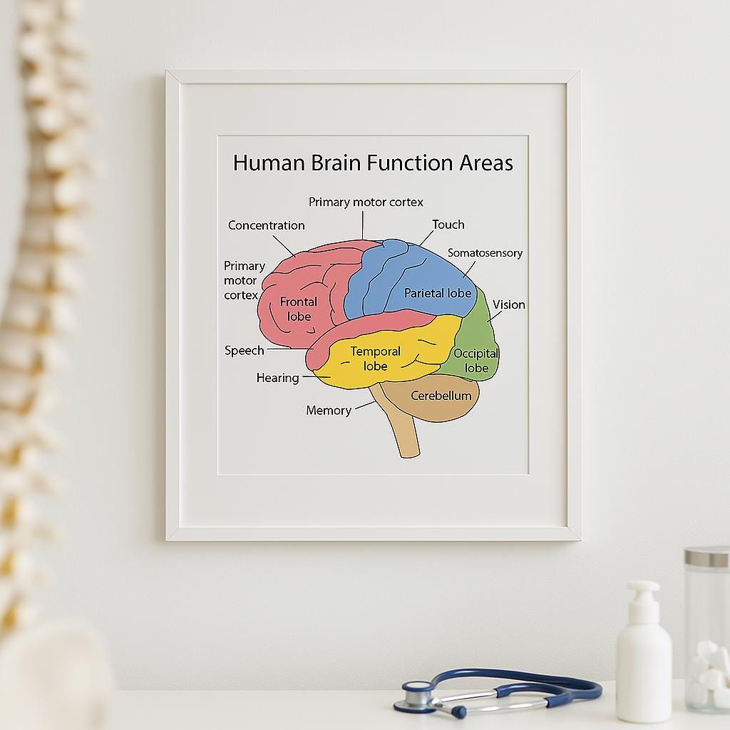 Brain Zones Wall Art | Mental Health | Trauma | Fight or Flight ...