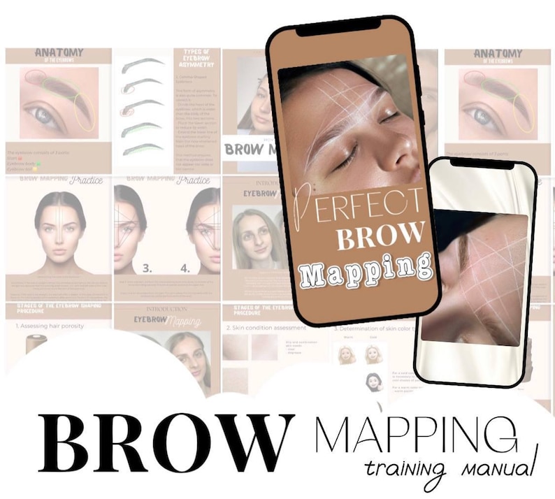 Eyebrow Mapping Course, Guide Printable Editable Training Canva Ebook ...
