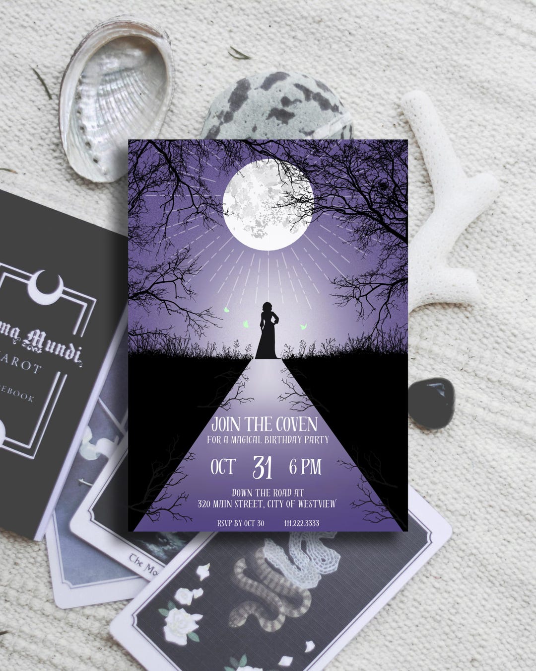 Agatha All Along Birthday Party Invitation, Editable Template, Harkness ...