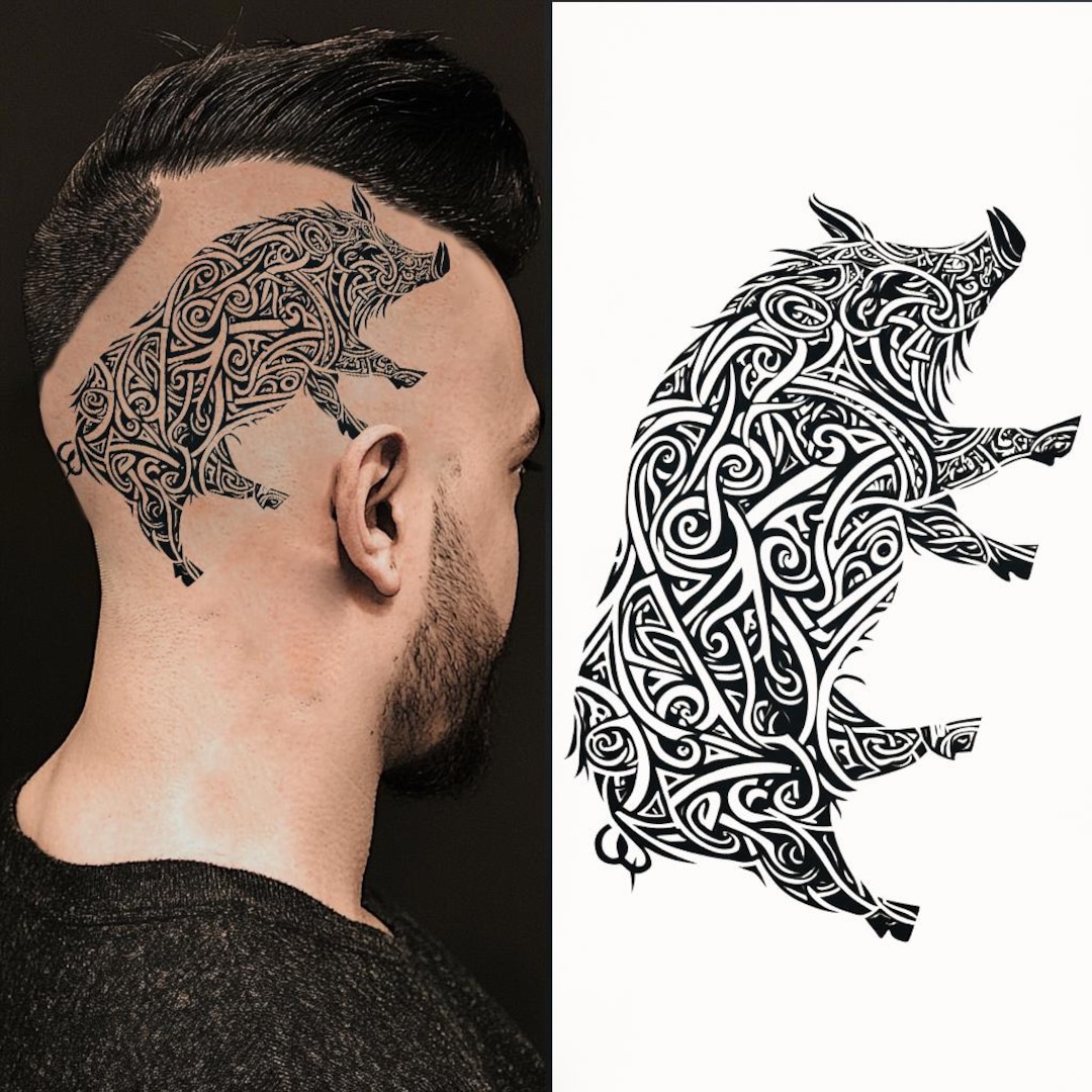 Celtic Symbols PNG Tattoo, Procreate Tattoo Celtic Boar Tattoo, Runes ...