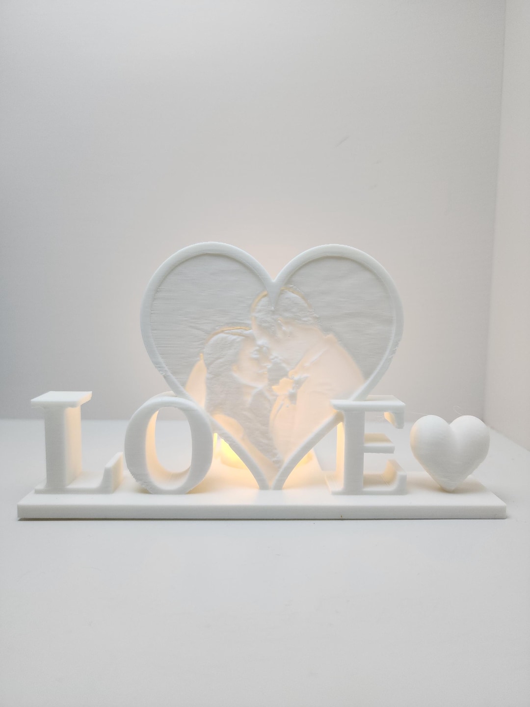 Custom Lithophane Heart LOVE | 3D Printed Valentine’s Day Gift ...