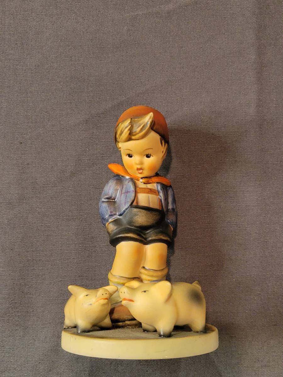 Vintage Hummel Figurine From 1970s, "farm Boy W/ Two Pigs" #66 - Etsy