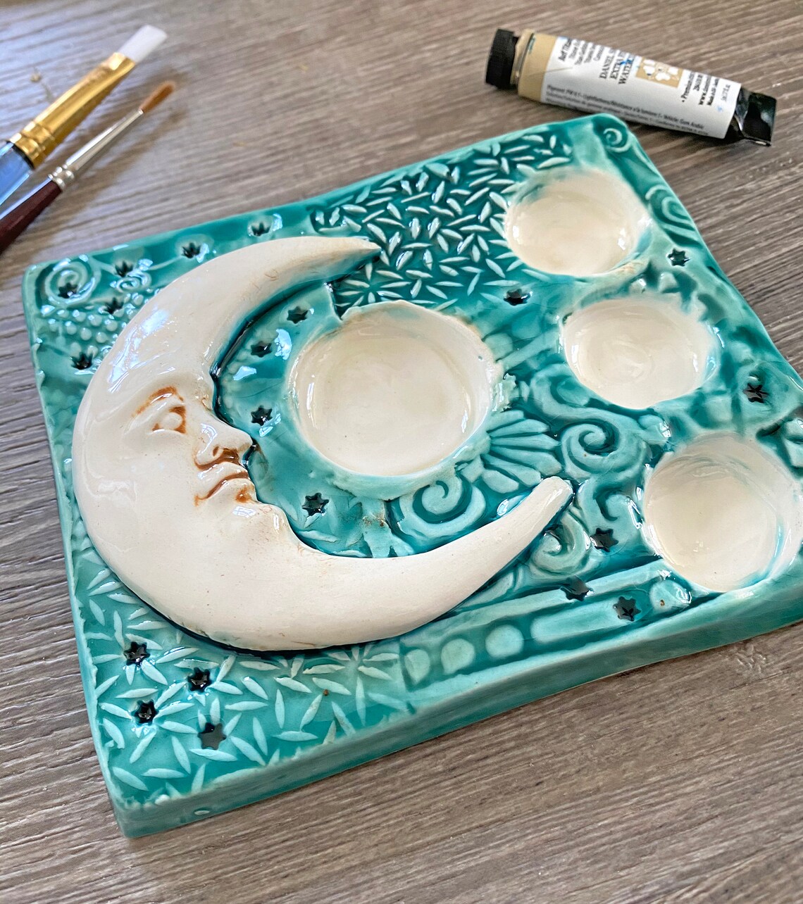 Moon Paint Palette Watercolor Palette Craft Kit Birthday - Etsy