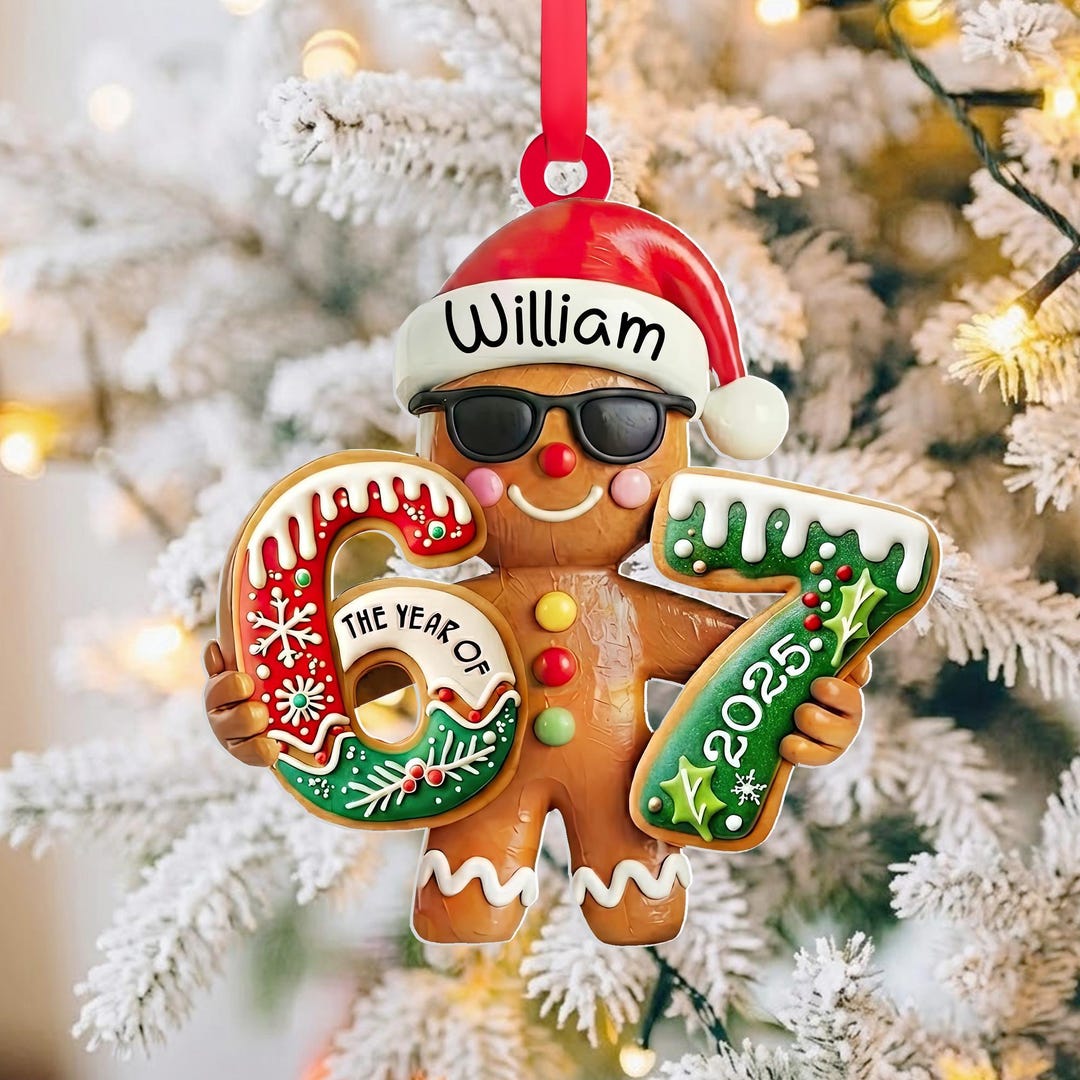 Personalized Gingerbread 67 Ornament, 67 Christmas Ornament, Six Seven ...