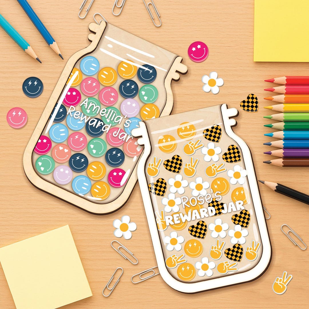 Magnetic Reward Jar With Tokens, Reward System for Kids Behavior ...