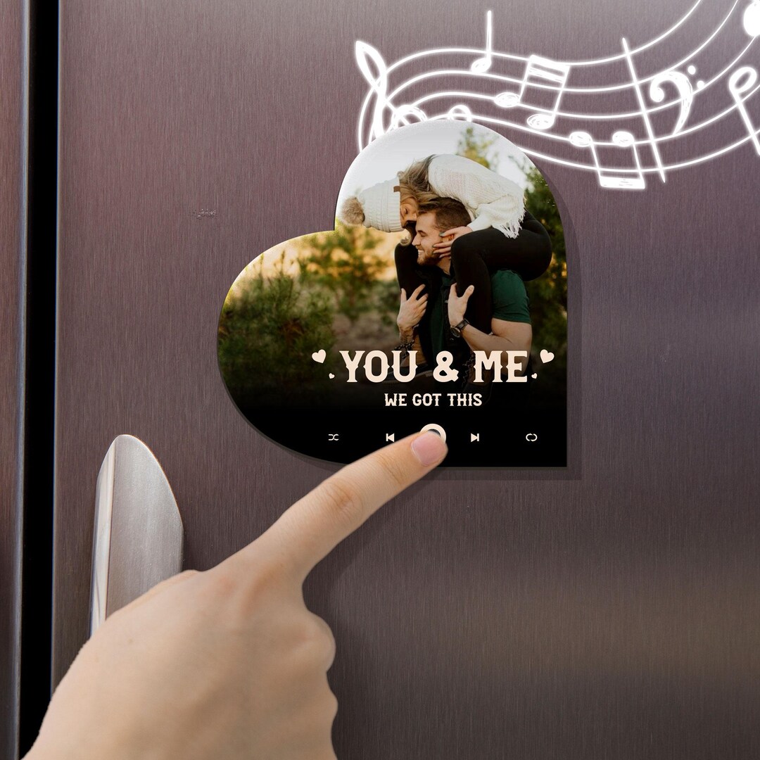 Personalized Photo & Music Magnets, Can Play Songs Refrigerator, Custom ...