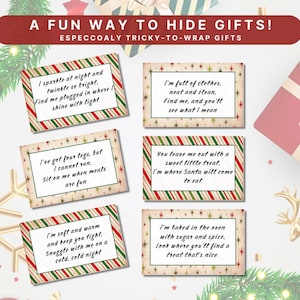 Christmas Scavenger Hunt Cards | Fun Treasure Indoor Clues | Riddle ...