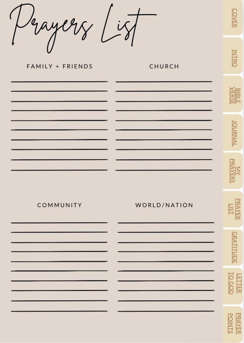 Dear God Prayer Journal - Prayer Journal for Women - Prayer Notebook ...