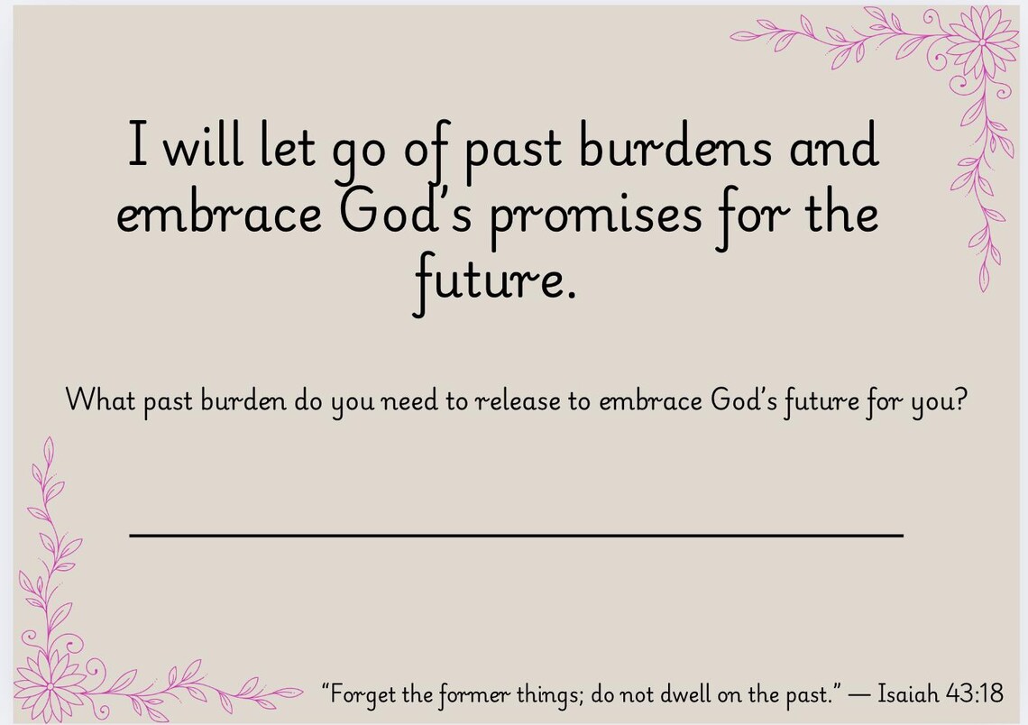 31 Daily Christian Affirmation Cards | New Year Faith-based Printable ...