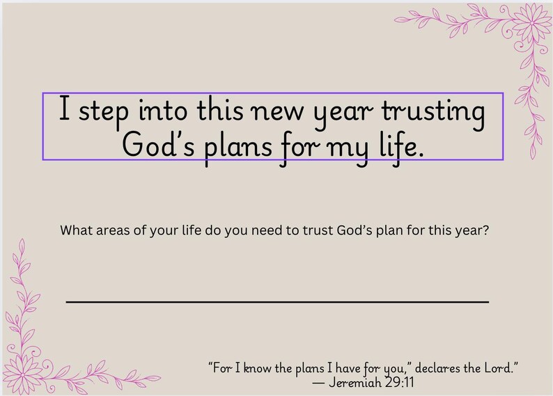 31 Daily Christian Affirmation Cards | New Year Faith-based Printable ...