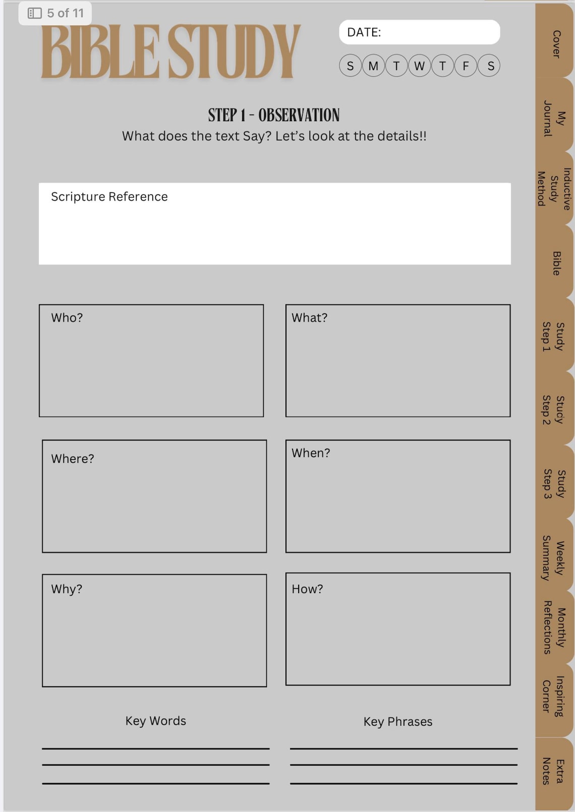 Digital Bible Study Journal | Compatible With Goodnotes & Notability ...