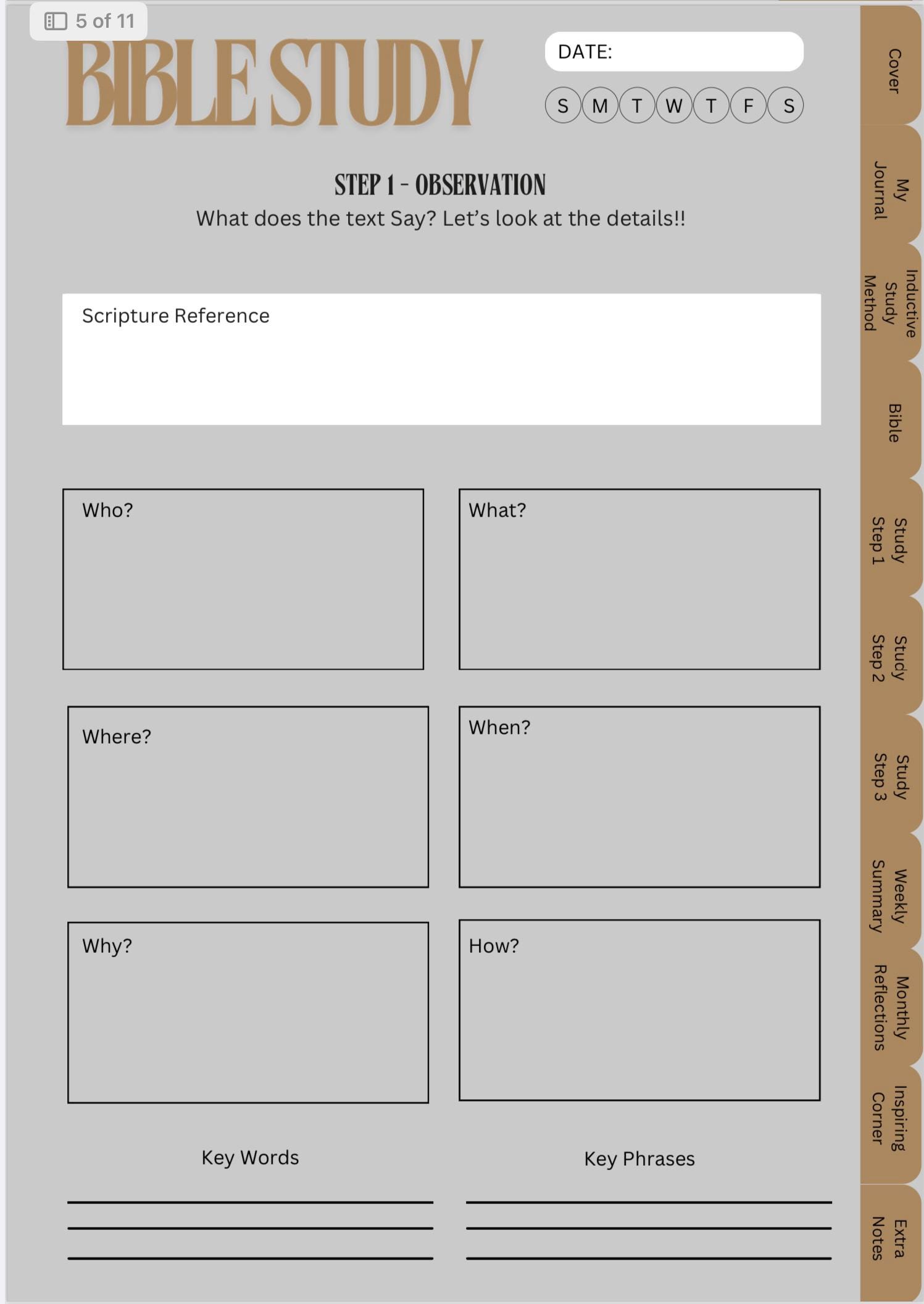 Digital Bible Study Journal | Compatible With Goodnotes & Notability ...