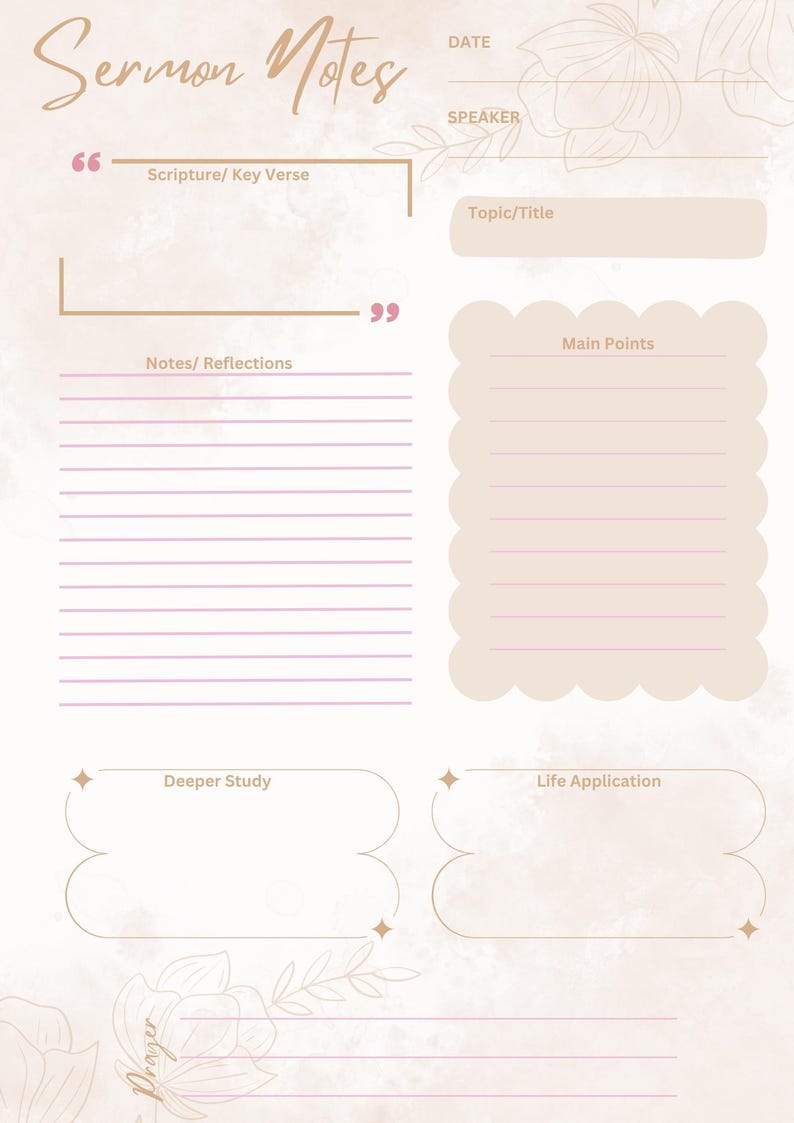 Digital Sermon Notes | Compatible With Goodnotes & Notability | Faith ...