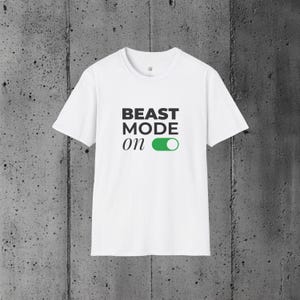 Beast Mode on T-shirt: Motivational Gym Tee - Etsy