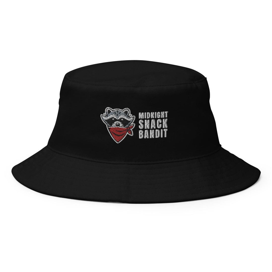 Funny Raccoon Bucket Hat - Midnight Snack Bandit Embroidered Urban ...
