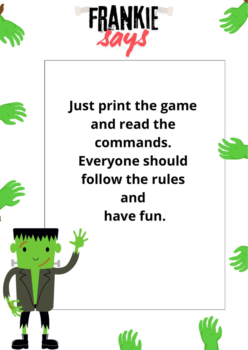 The Ultimate Halloween Party Game: Frankie Says Halloween Game Family ...